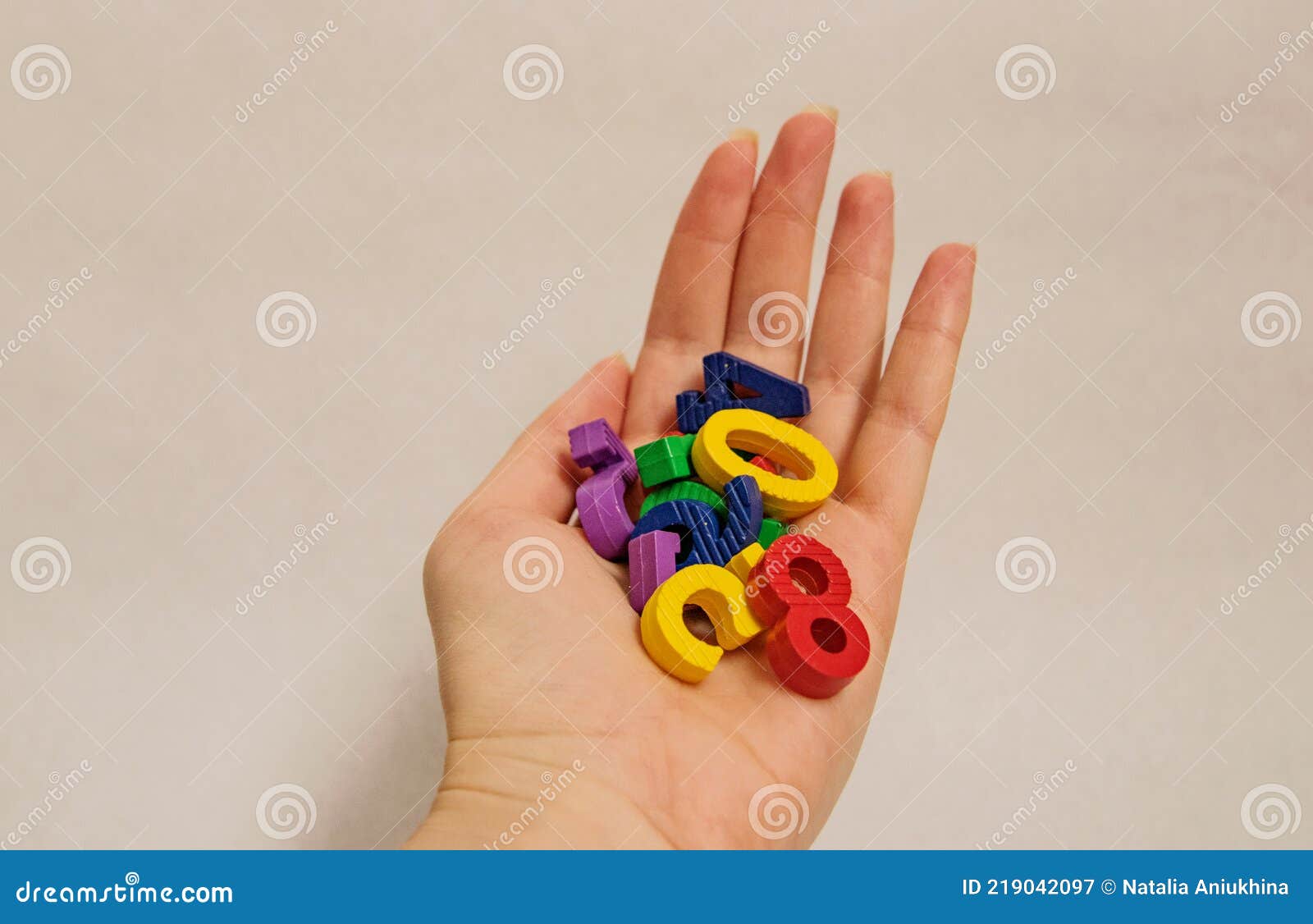 Multicolored Bright Children`s Numbers for Development from Zero To ...