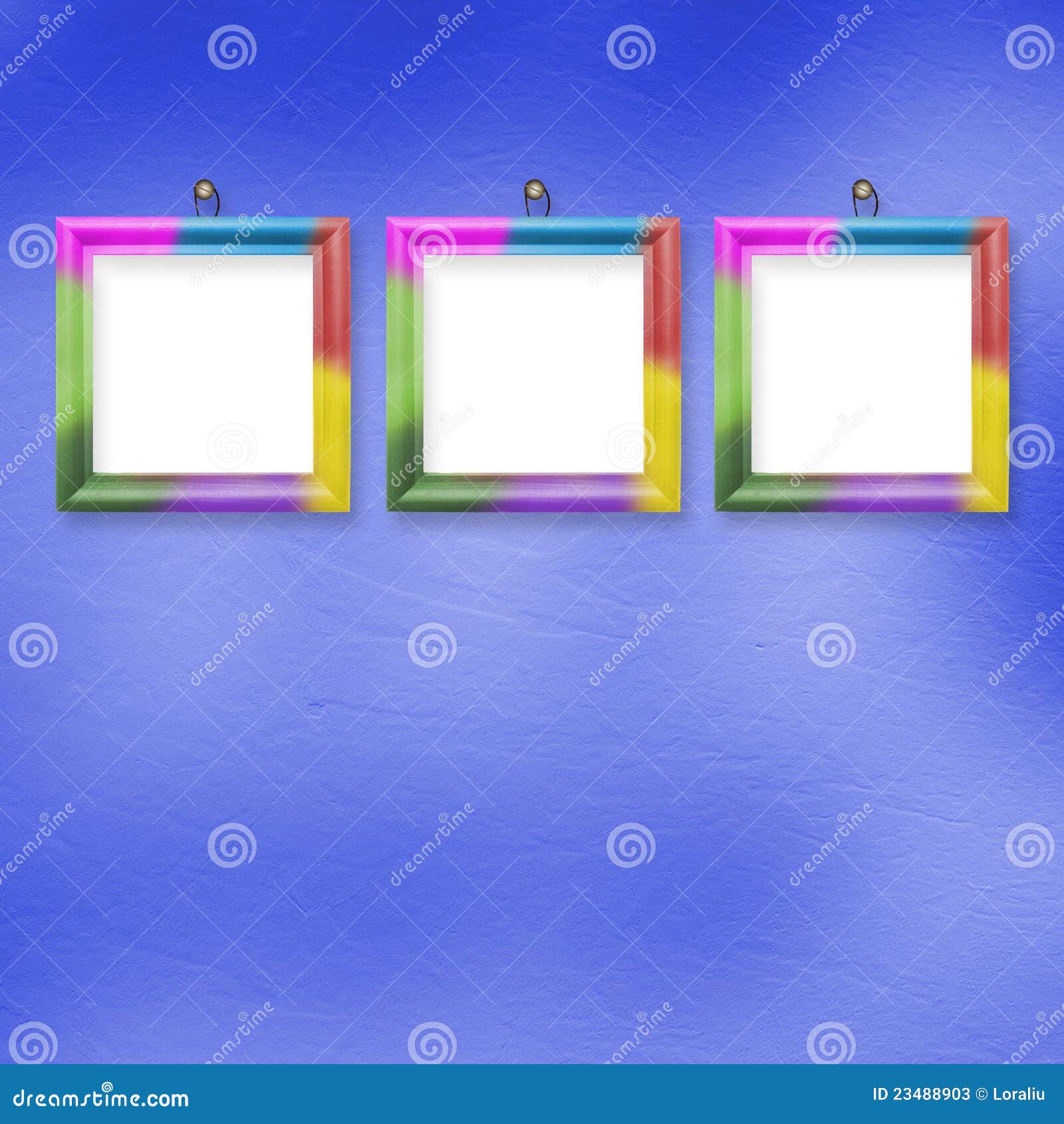 Multicolored Bright Frames Hanging Stock Illustration - Illustration of ...