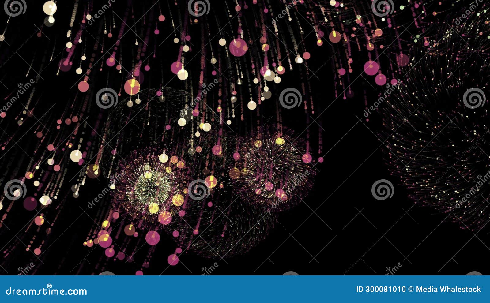 Multicolored Bright Neon Patterns from Particles Exploding on Black ...