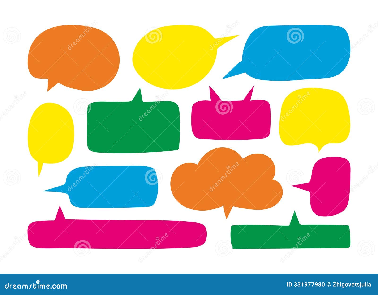 Empty Clouds Of Dialogues Vector Illustration | CartoonDealer.com ...