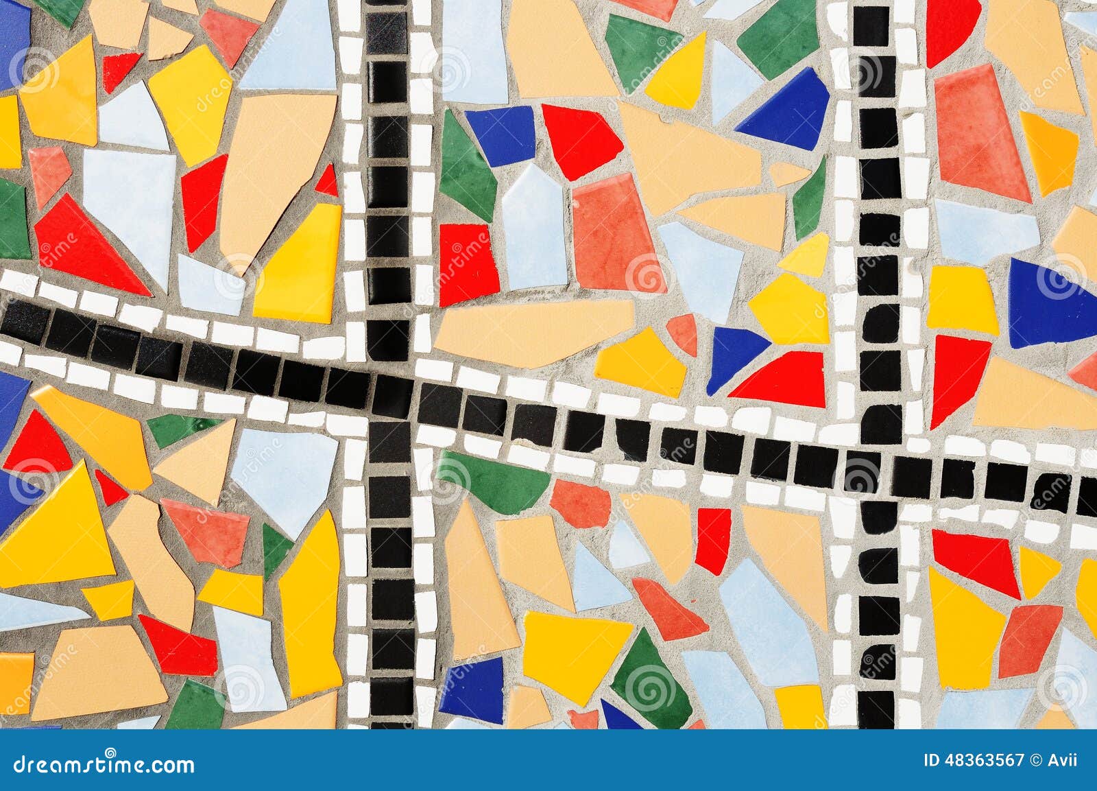 Multicolored Broken Mosaic Tiles Stock Image - Image of brown, element ...