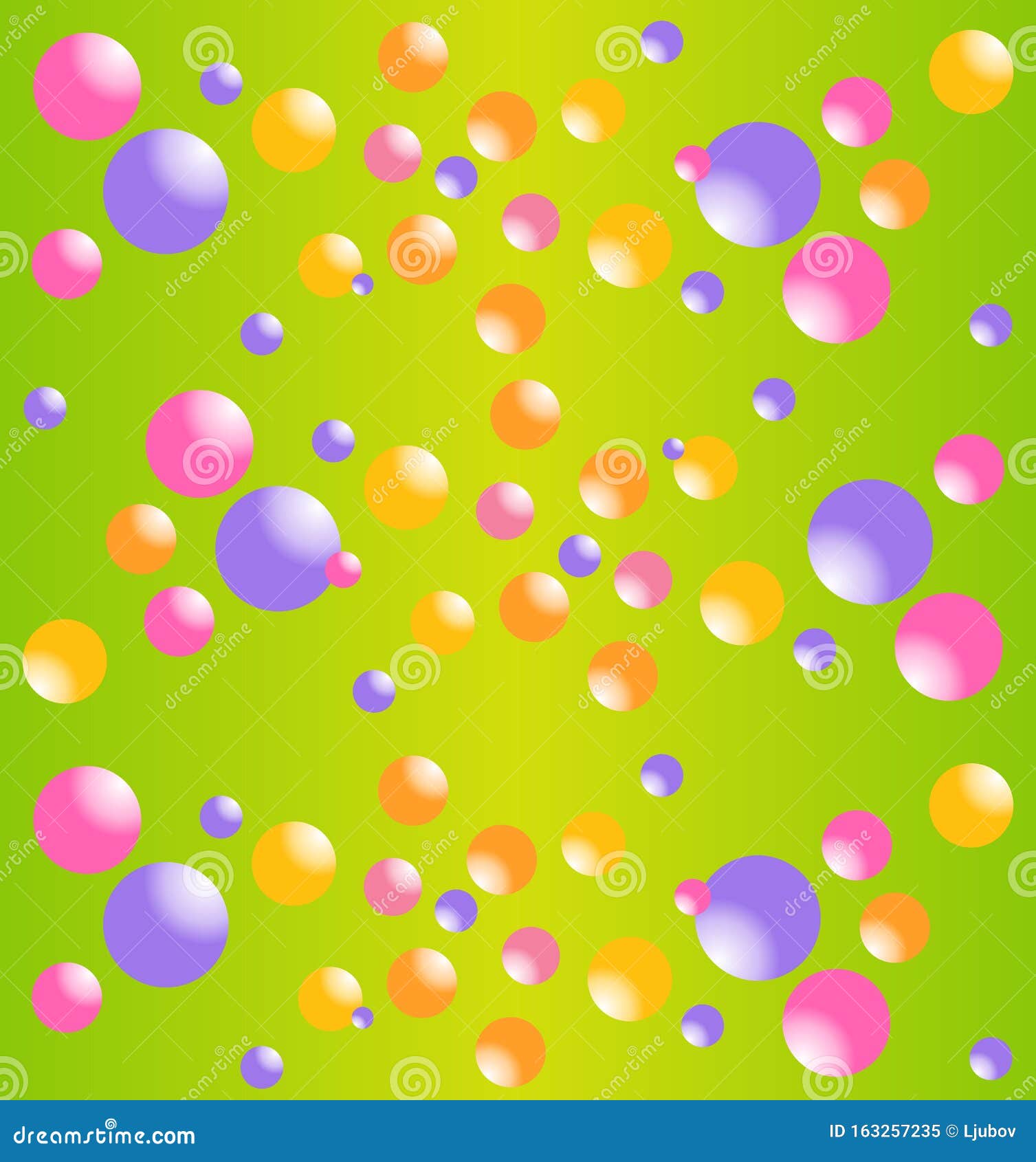 Multicolored Bubbles of Different Size. Funny Print for Fabric Stock ...