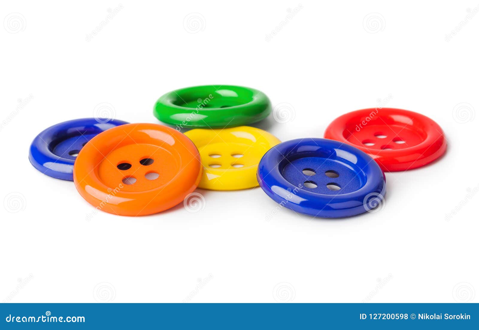 Multicolored buttons stock photo. Image of cutout, fashion - 127200598