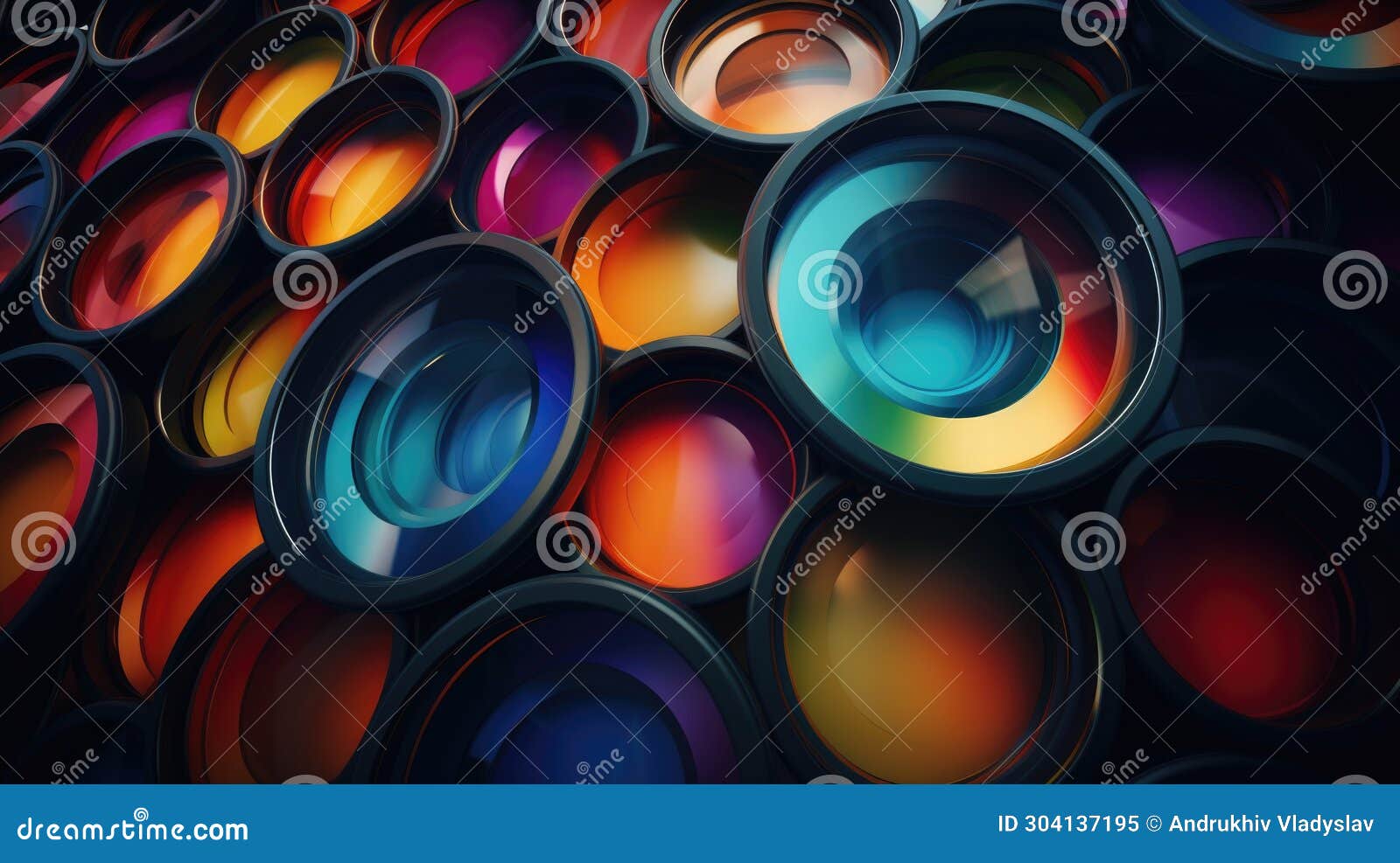 Multicolored Camera Lens Background, Abstract Illustration Stock ...
