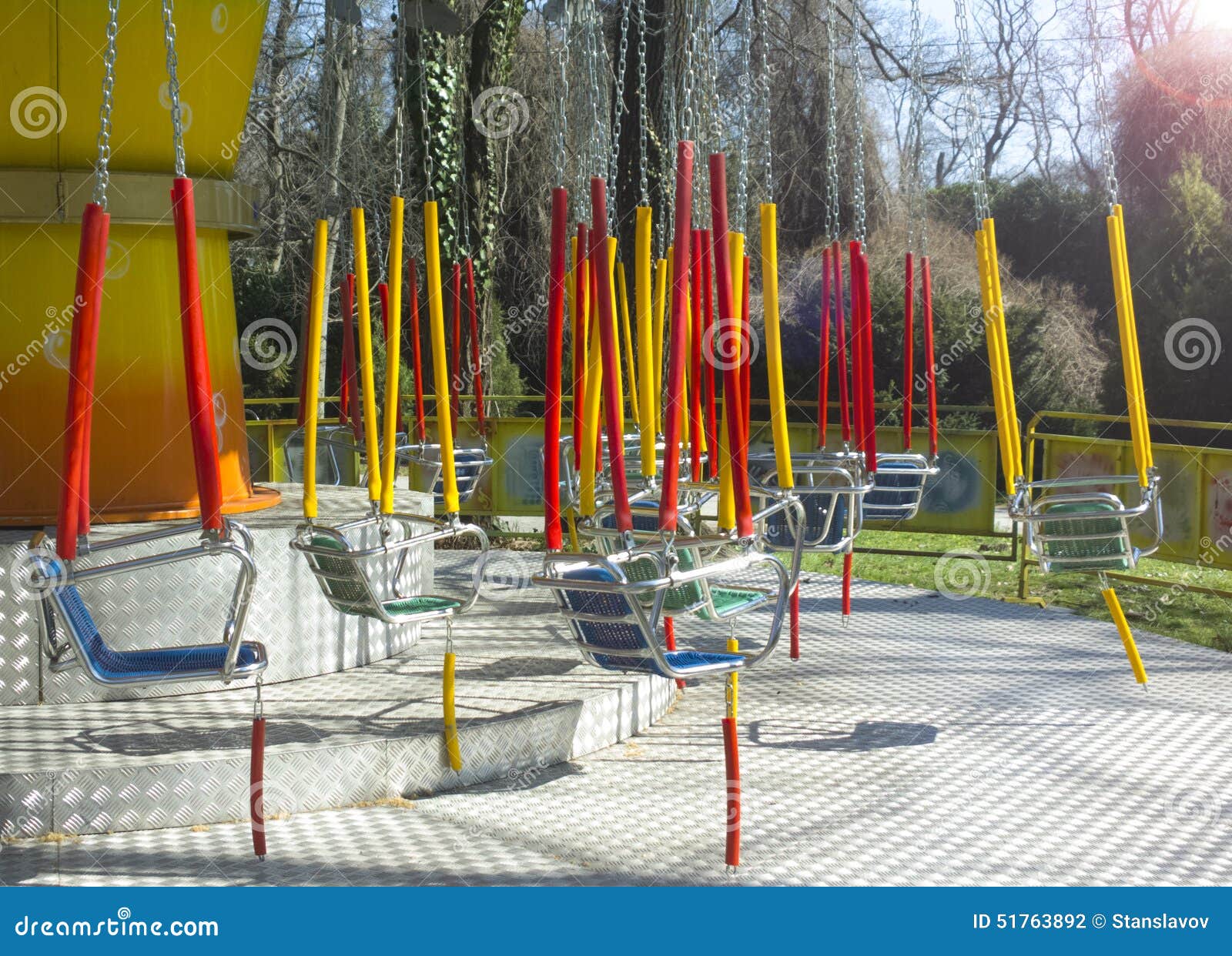 Multicolored carousel stock photo. Image of yellow, carousel - 51763892