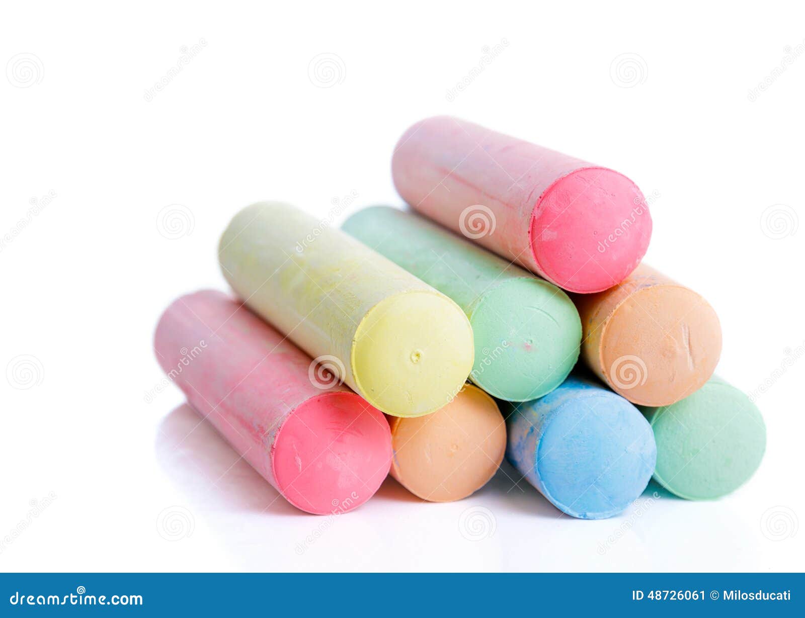 Multicolored chalk stock image. Image of drawing, blue - 48726061