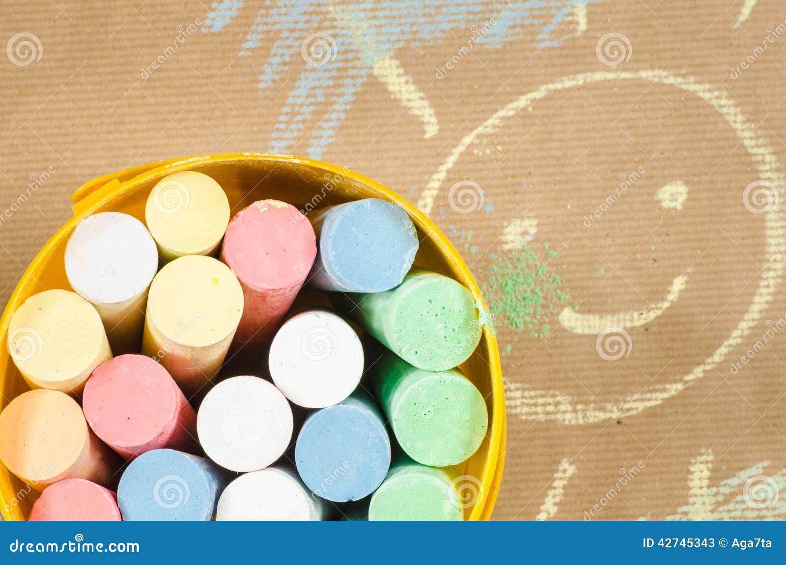 Multicolored Chalk and Sun Drawing Stock Image - Image of sunny ...