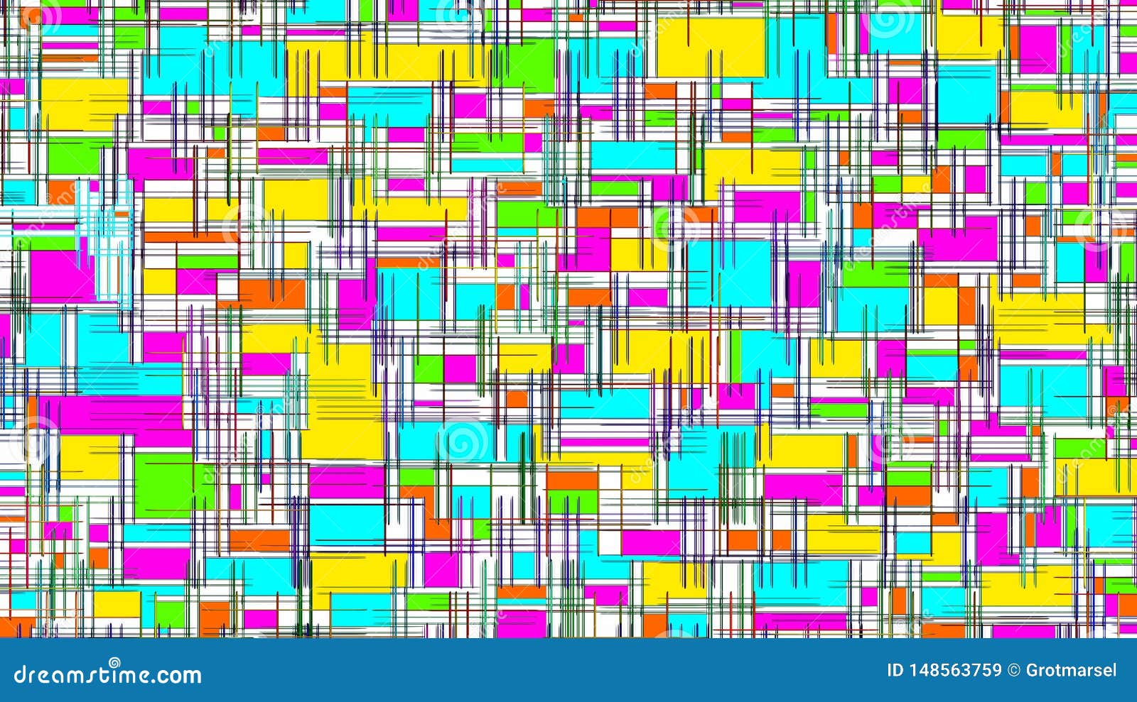 Multicolored Checkered and Patchwork Geometric Pattern As Abstract ...