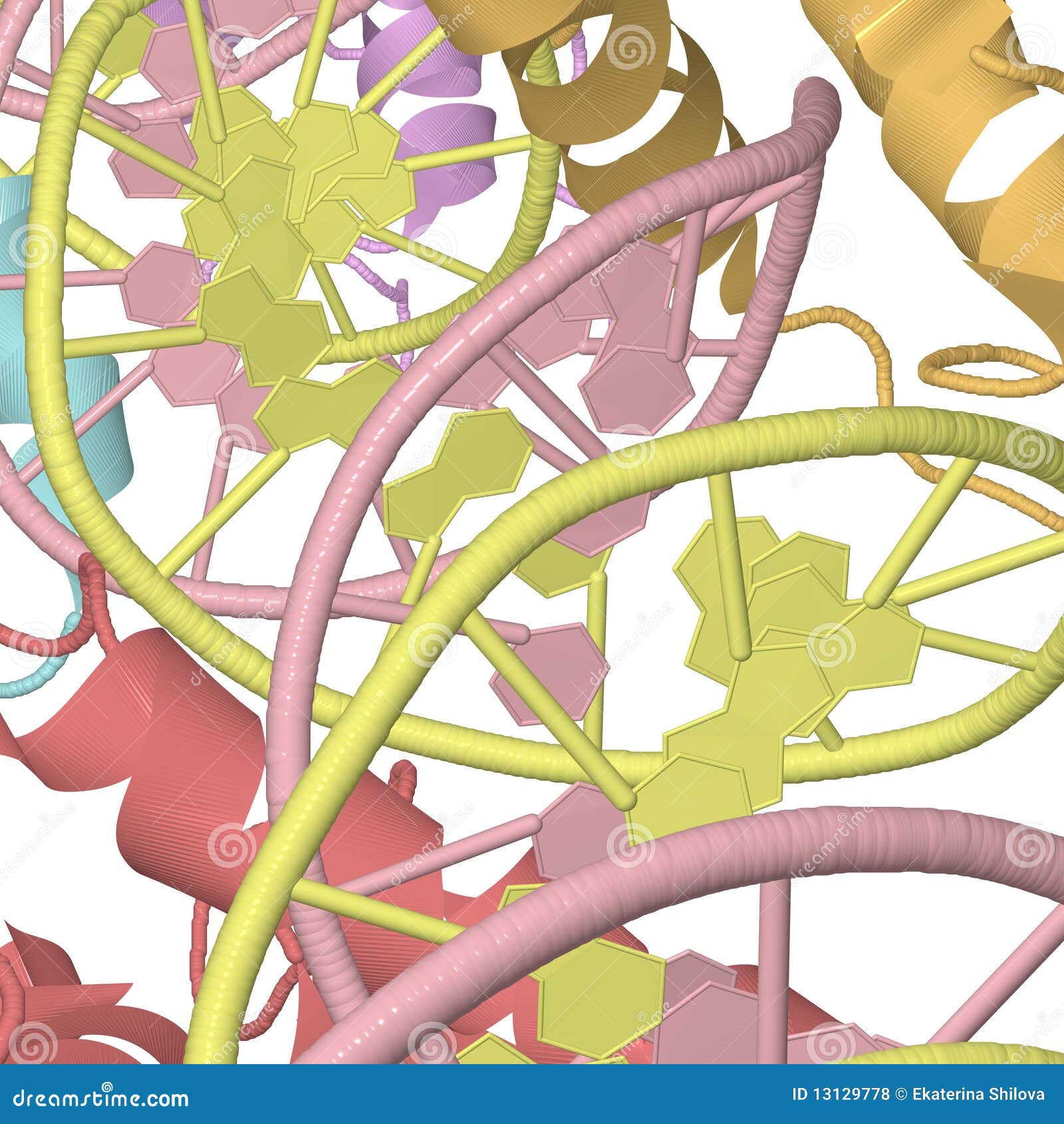 Green Protein Structures White Background Stock Illustrations – 3 Green ...