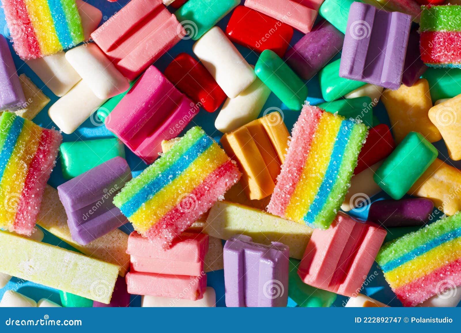 Multicolored Chewing Gum Close Up Stock Image - Image of holiday, yummy ...