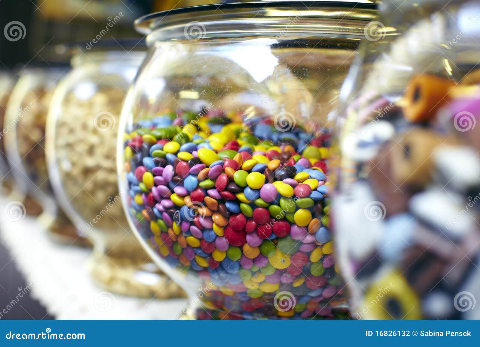 Multicolored Chocolate Candy Buttons Stock Photo - Image of full ...