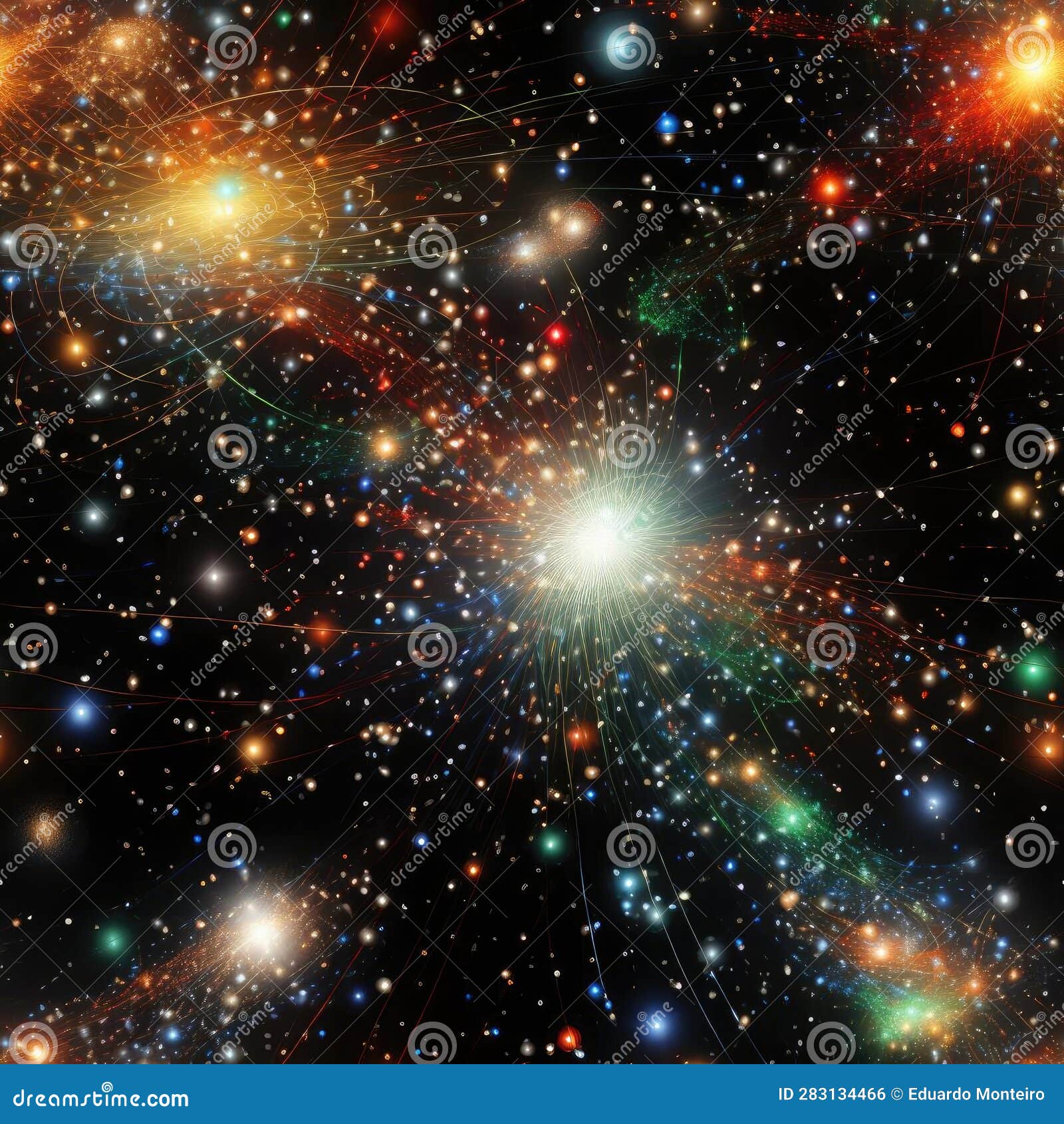 Multicolored Clusters of Stars in Vibrant and Dynamic Space (tiled ...