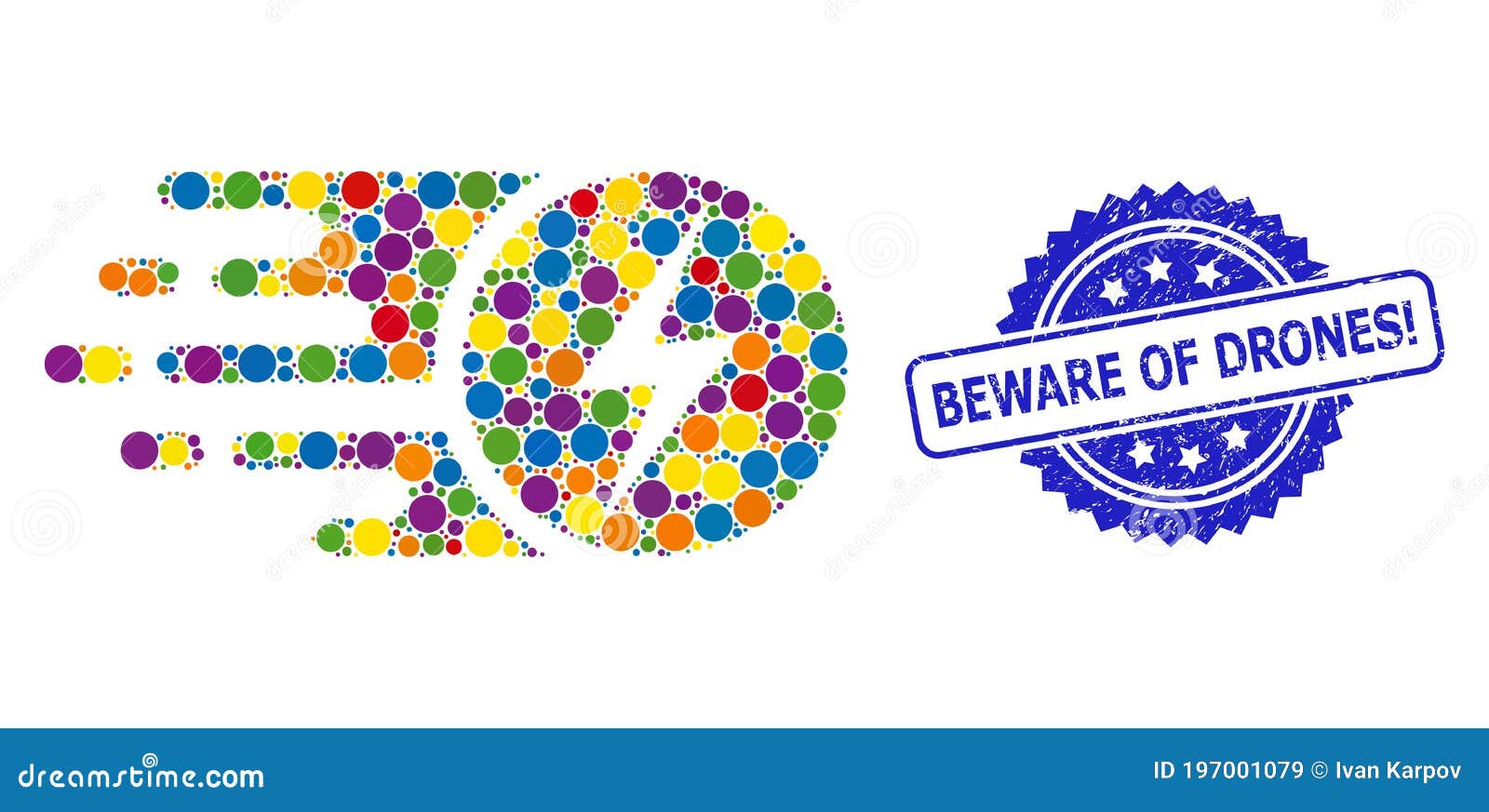 Drones Collage Illustration Cartoon Vector | CartoonDealer.com #288893333