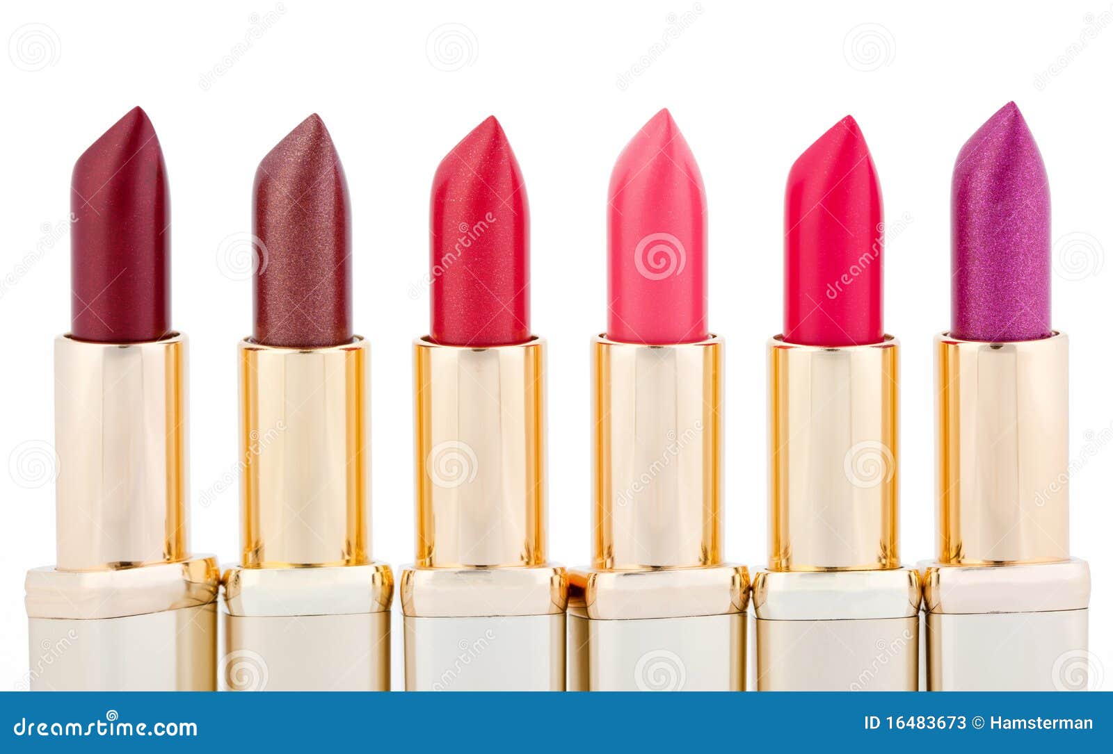 Multicolored Color Lipsticks Arranged in Line Stock Image - Image of ...