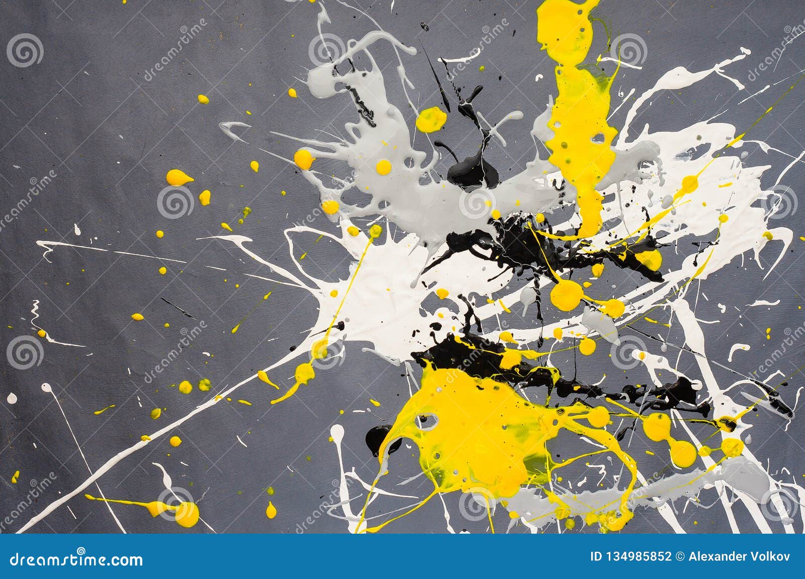 Multicolored Color Spill Blemish on the Gray Background Stock Photo ...