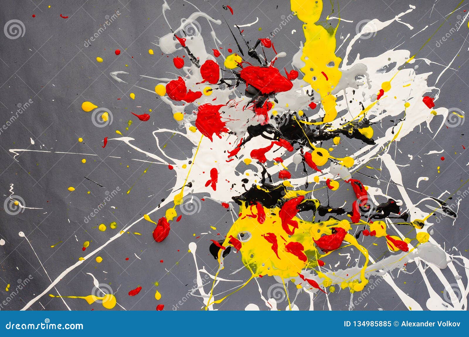 Multicolored Color Spill Blemish on the Gray Background Stock Image ...