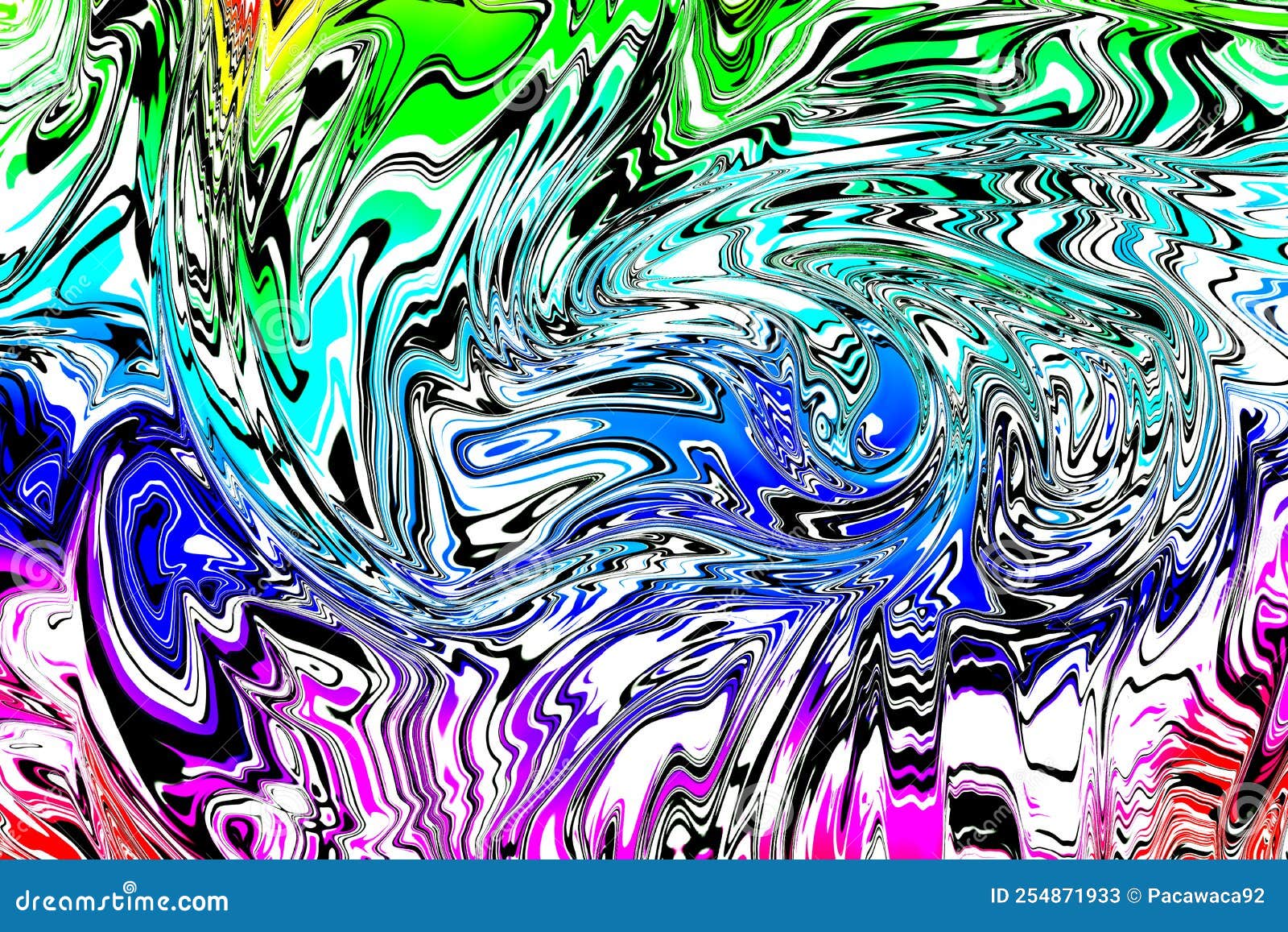 Multicolored Colorful Liquid Spread Over the Surface Stock Illustration ...