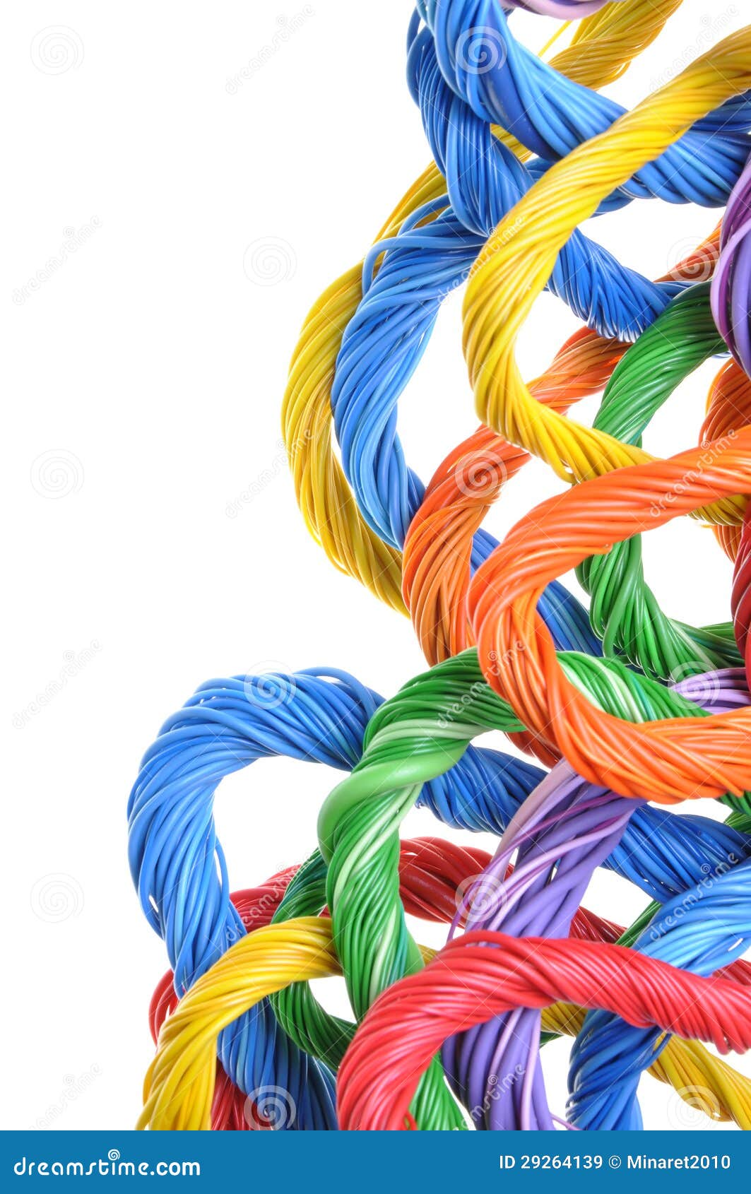 Multicolored Computer Cables Stock Image - Image of connection, cord ...