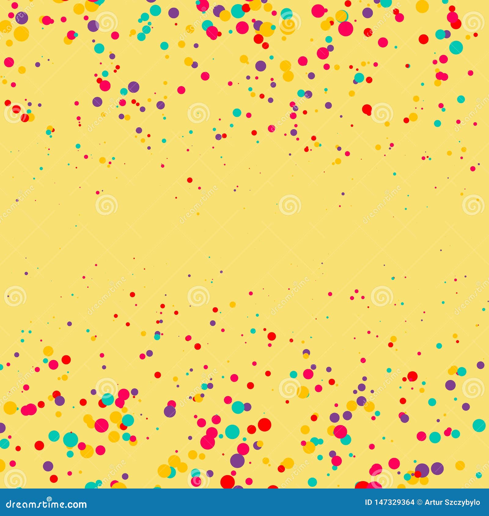 Multicolored Confetti or Round Shape Inkblots Randomly Scattered in ...