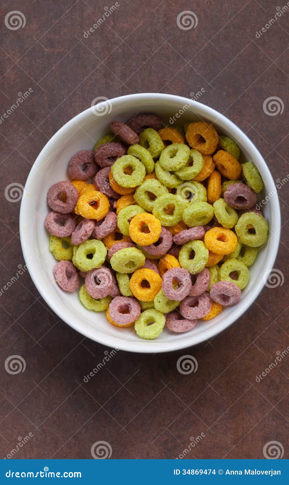 Multicolored Corn Flakes (rings) Stock Photo - Image of meal ...