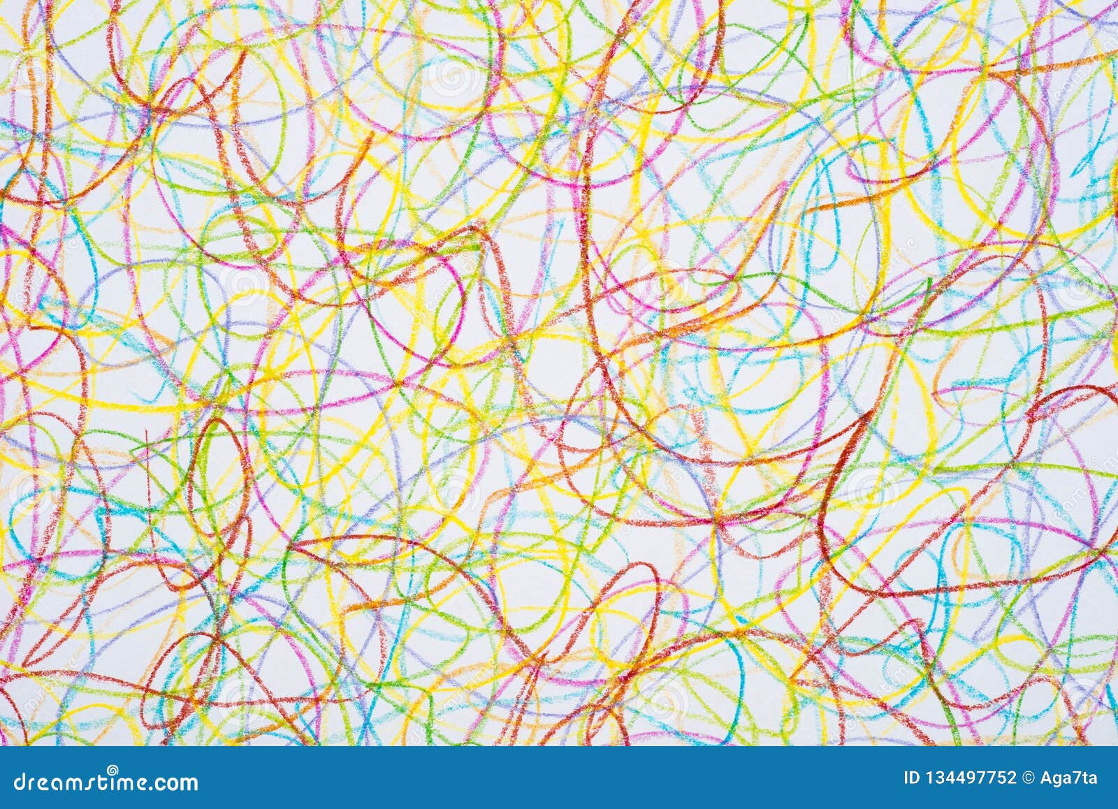 Crayon Doodle Abstract Kids Drawing Fun Colorful Illustration Art ...