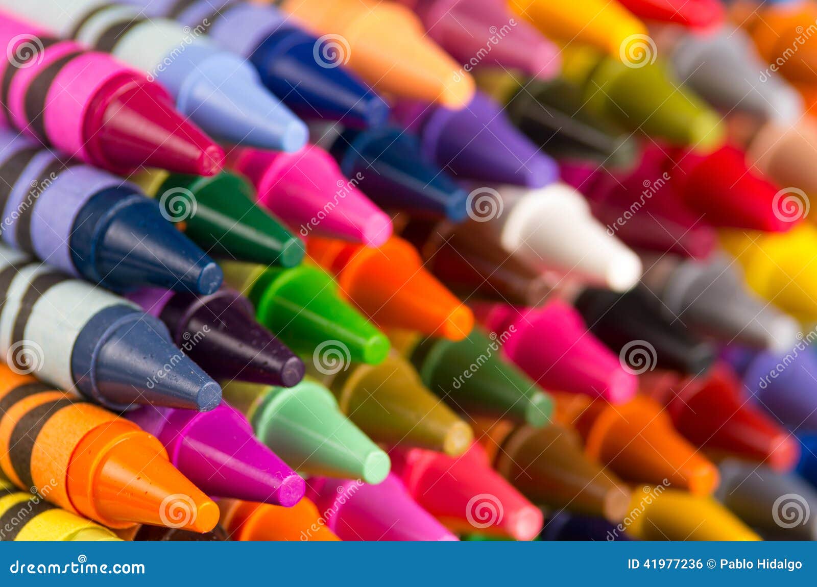 Multicolored Crayons Closeup Stock Photo - Image of pigment ...