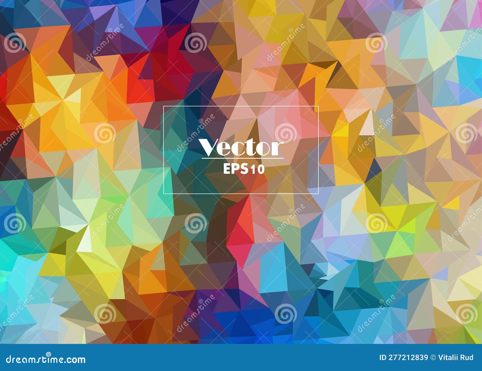 Multicolored Crystals Abstract Vector Image Stylized from Triangles ...