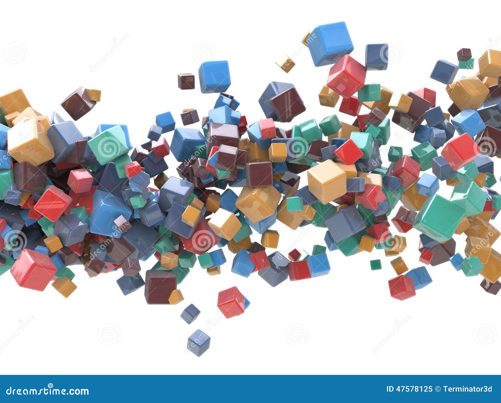 MultiColored Cubes Abstract Background Stock Illustration ...