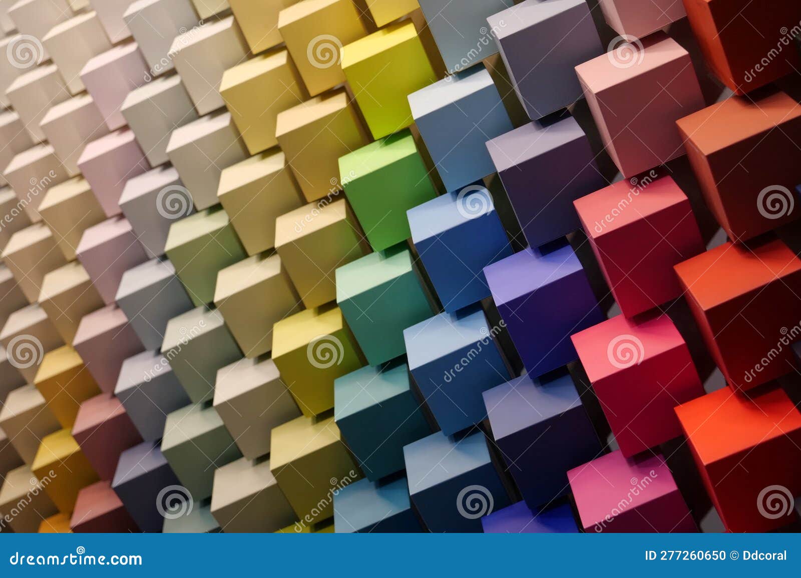 Multicolored Cubes. Palette of Colors and Shades, Range of Colours ...