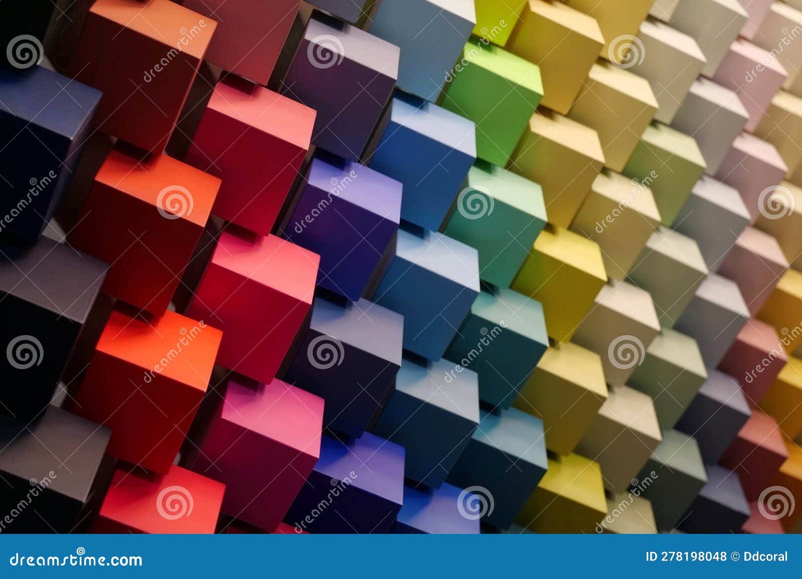 Multicolored Cubes. Palette of Colors and Shades, Range of Colours ...