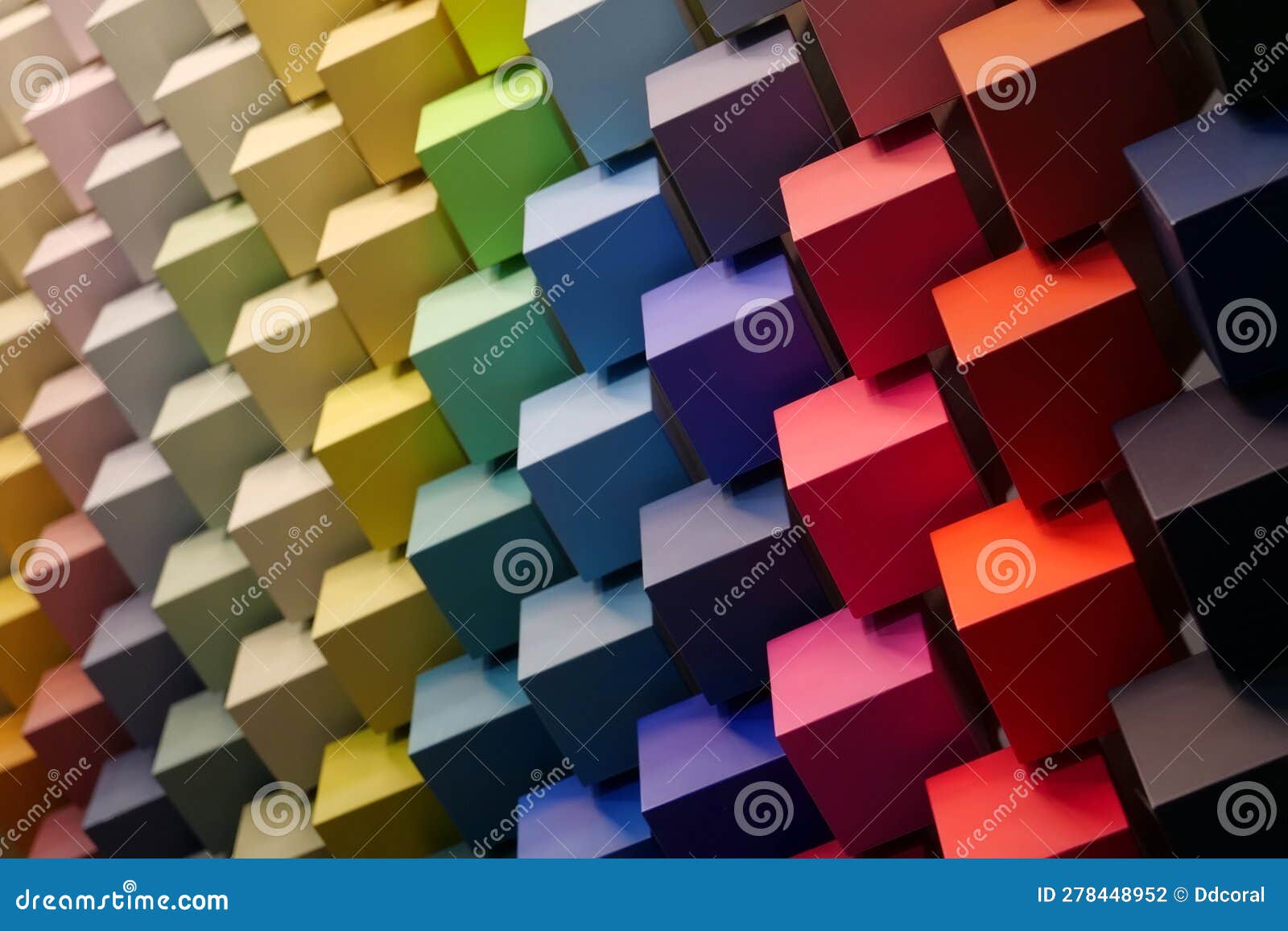 Multicolored Cubes. Palette of Colors and Shades, Range of Colours ...