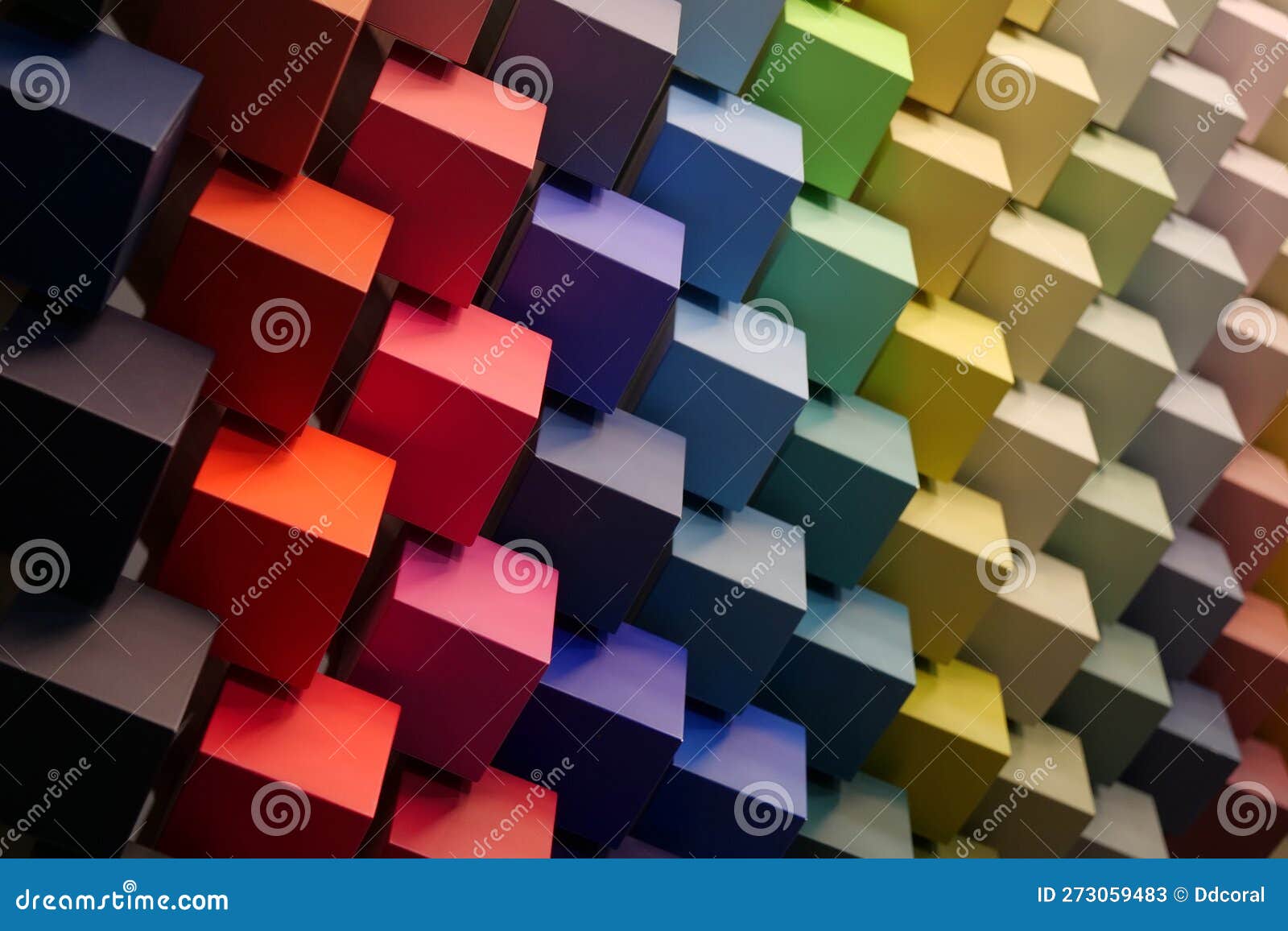 Multicolored Cubes. Palette of Colors and Shades, Range of Colours ...