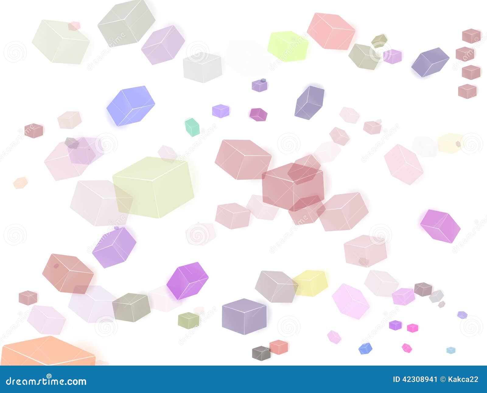 Multicolored cubes stock illustration. Illustration of objects - 42308941