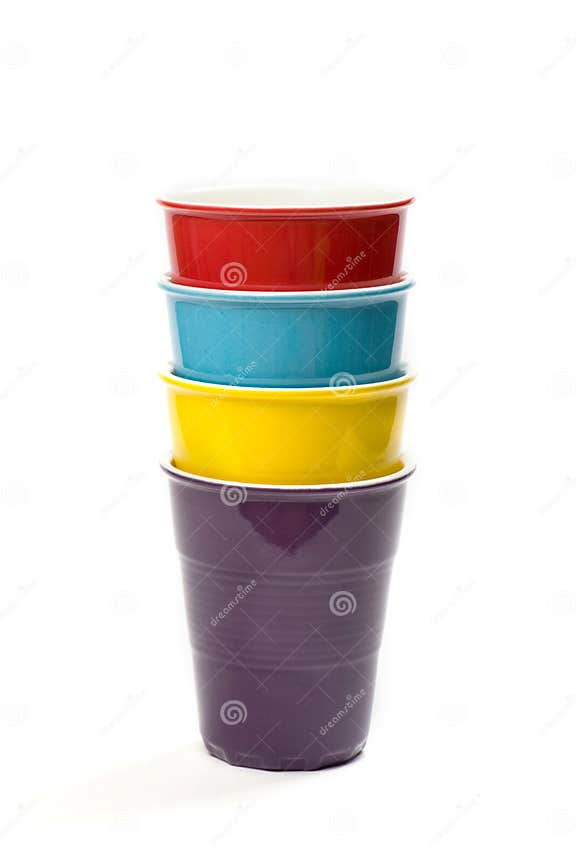 Multicolored cups stock image. Image of service, yellow - 47632985