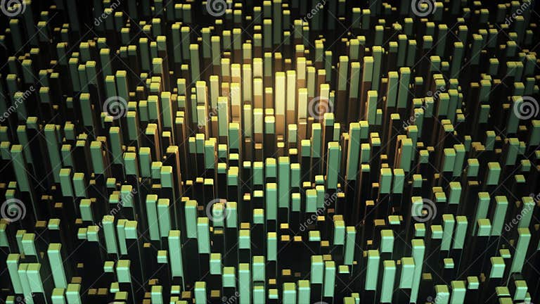 Multicolored 3d Abstraction of Moving Geometric Shapes. Animation ...