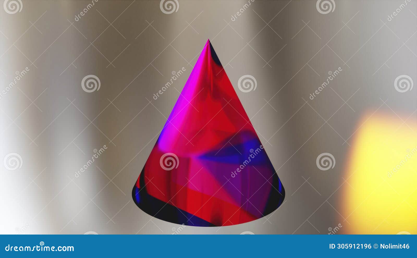 Multicolored 3d cone stock illustration. Illustration of multicolored ...