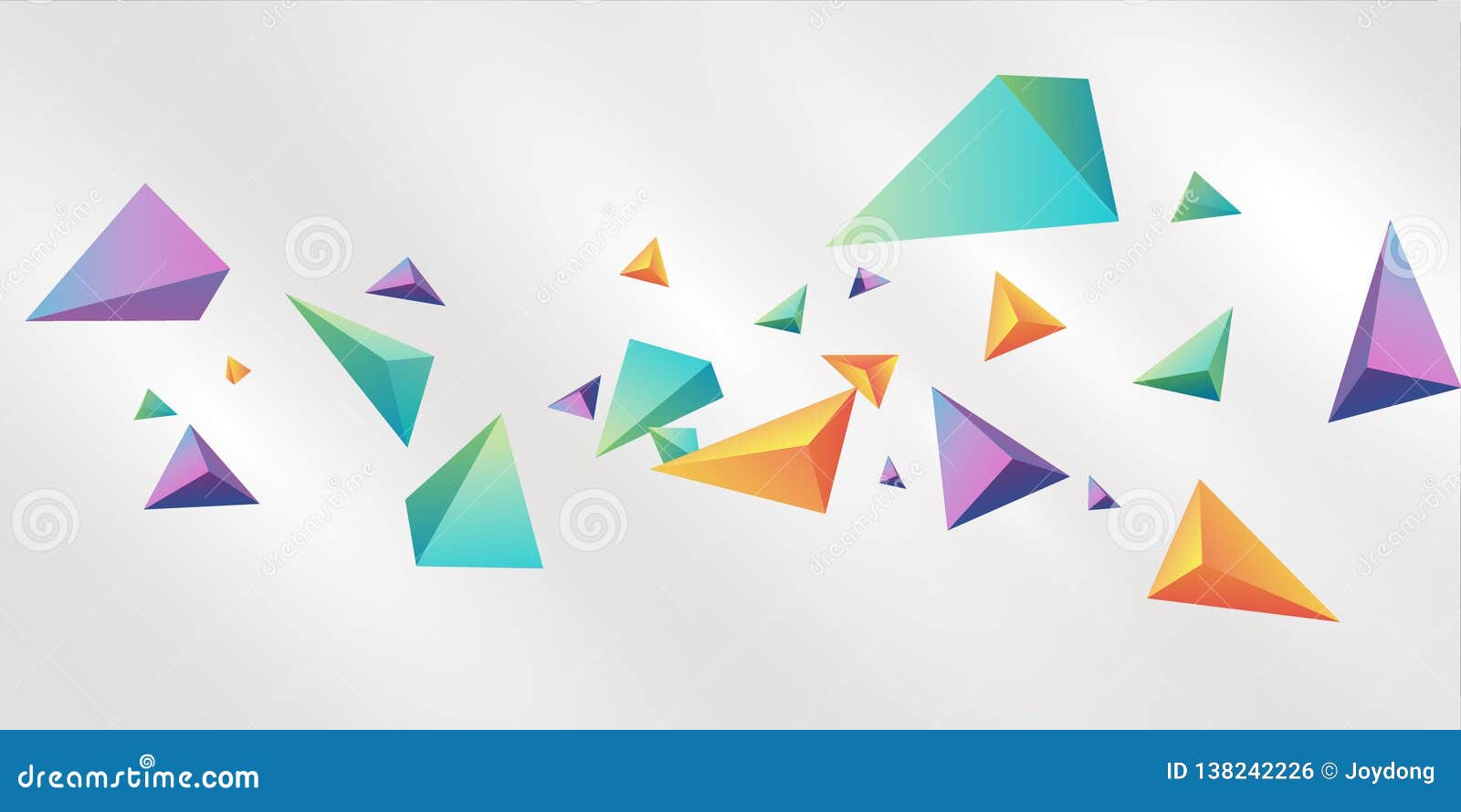 Multicolored 3D Triangular Theme Background Stock Illustration ...