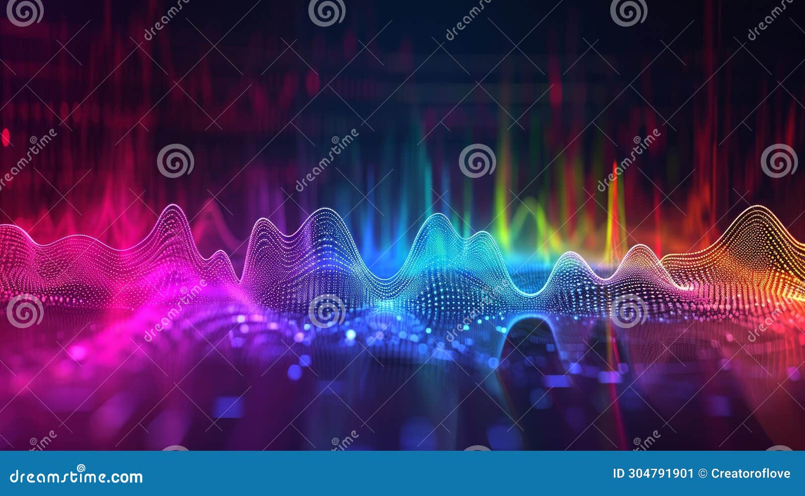 Multicolored Data Flow Pattern Background Stock Illustration ...
