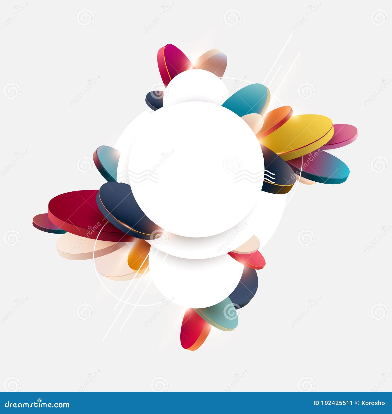 Multicolored Decorative Circles. Abstract Vector Illustration Stock ...