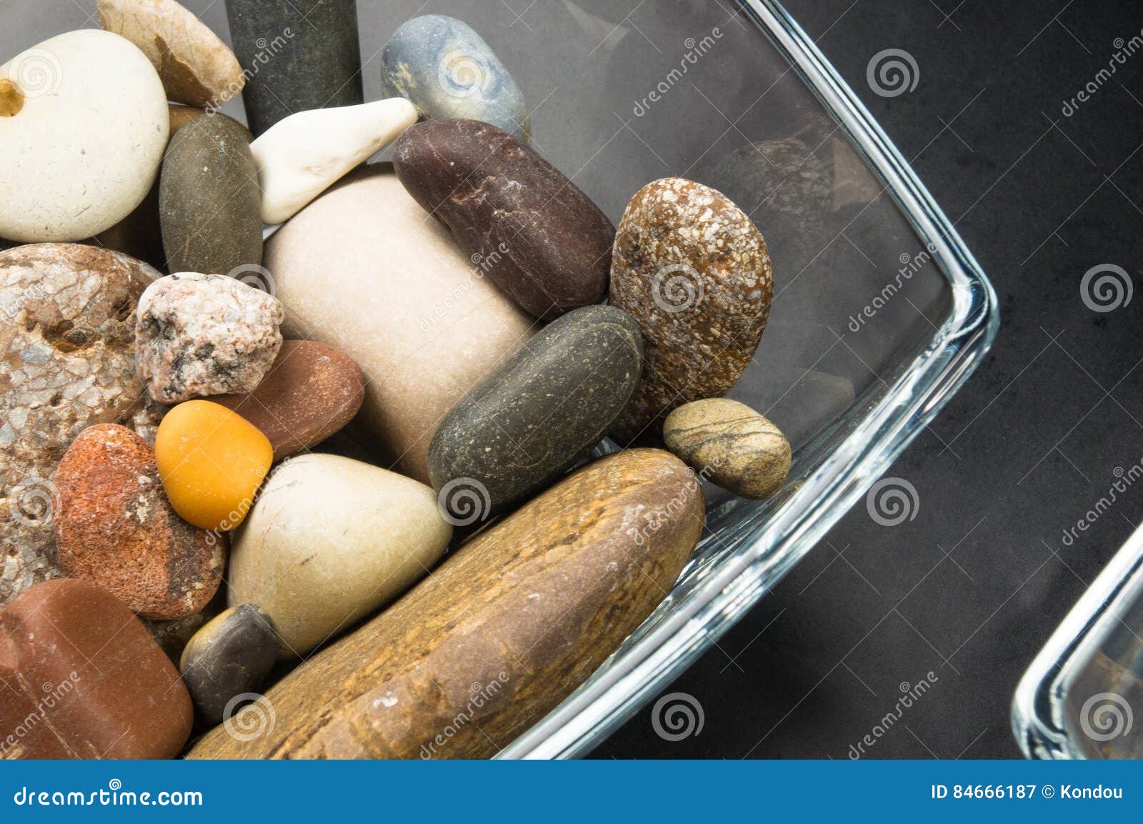 Decorative Pebbles in Glass Containers Stock Image - Image of color ...
