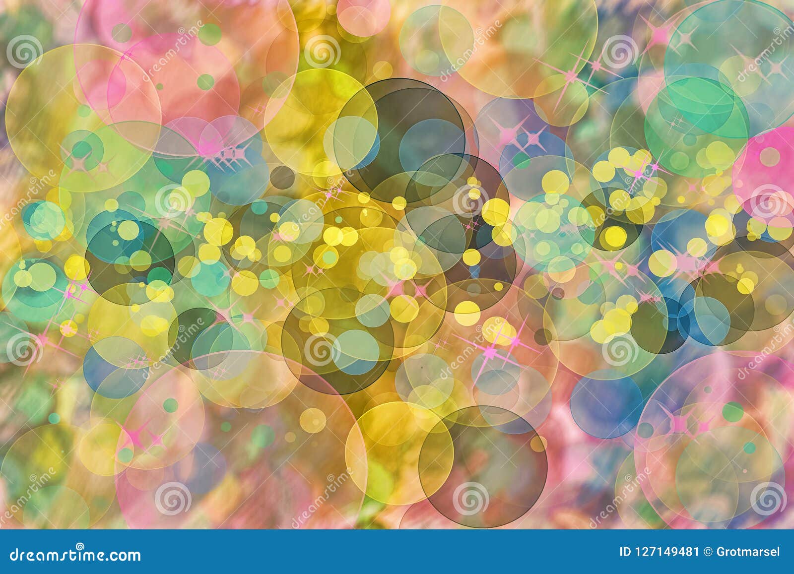 Multicolored Defocused Bokeh Pattern Wallpaper. Abstract Blurred Stock ...