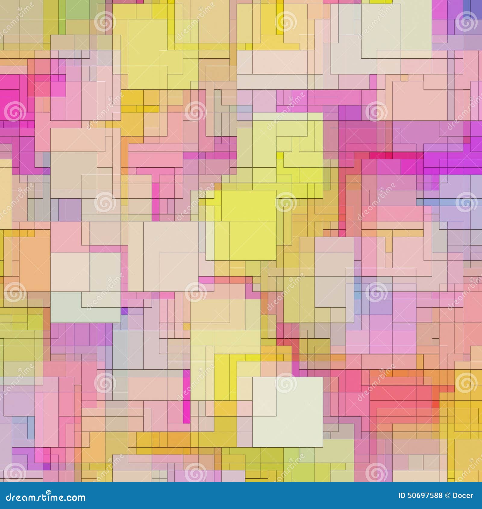 Multicolored Different Square Shapes Stock Illustration - Illustration ...