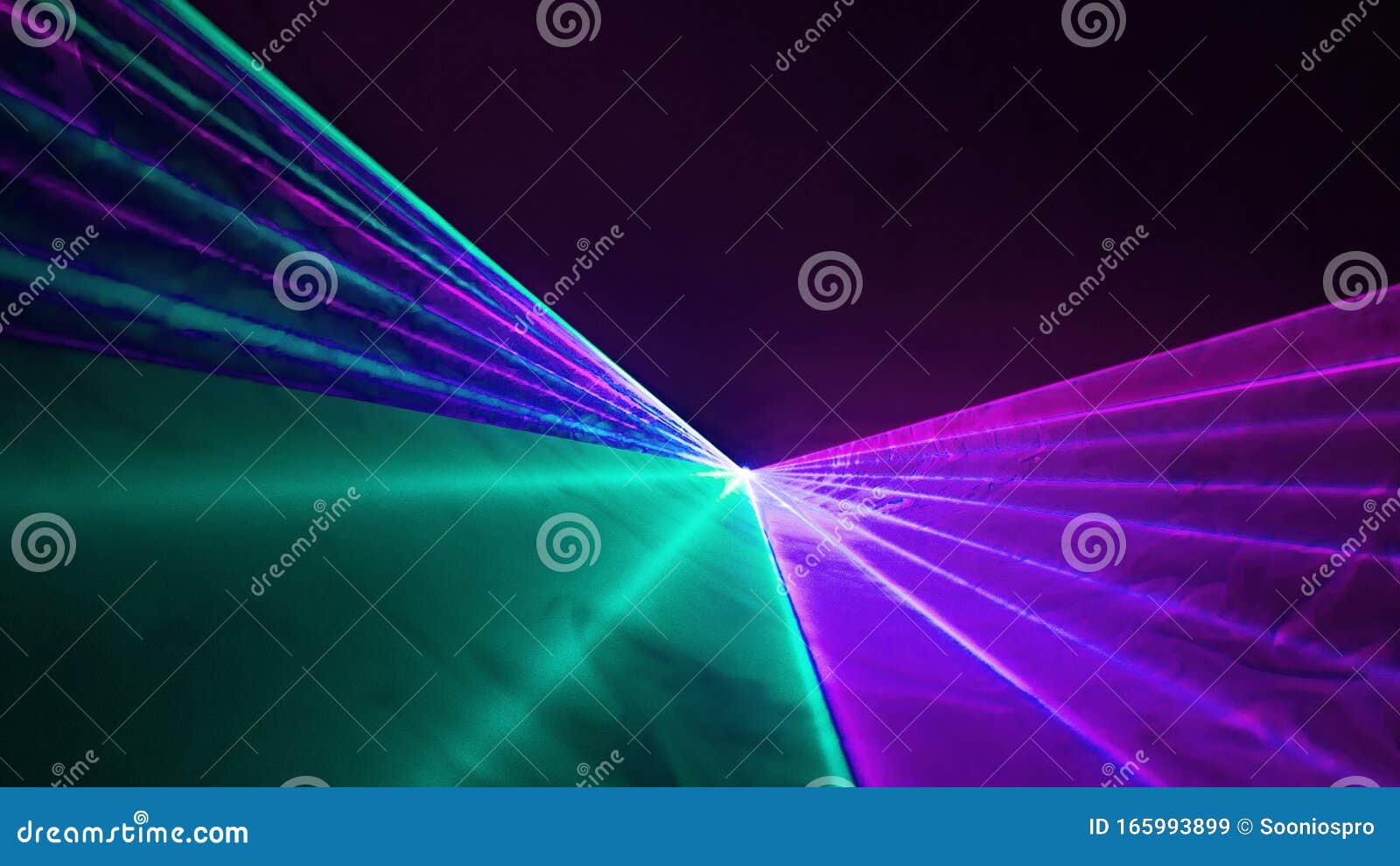 Multicolored Disco Laser with Beams through Smoke Stock Image - Image ...