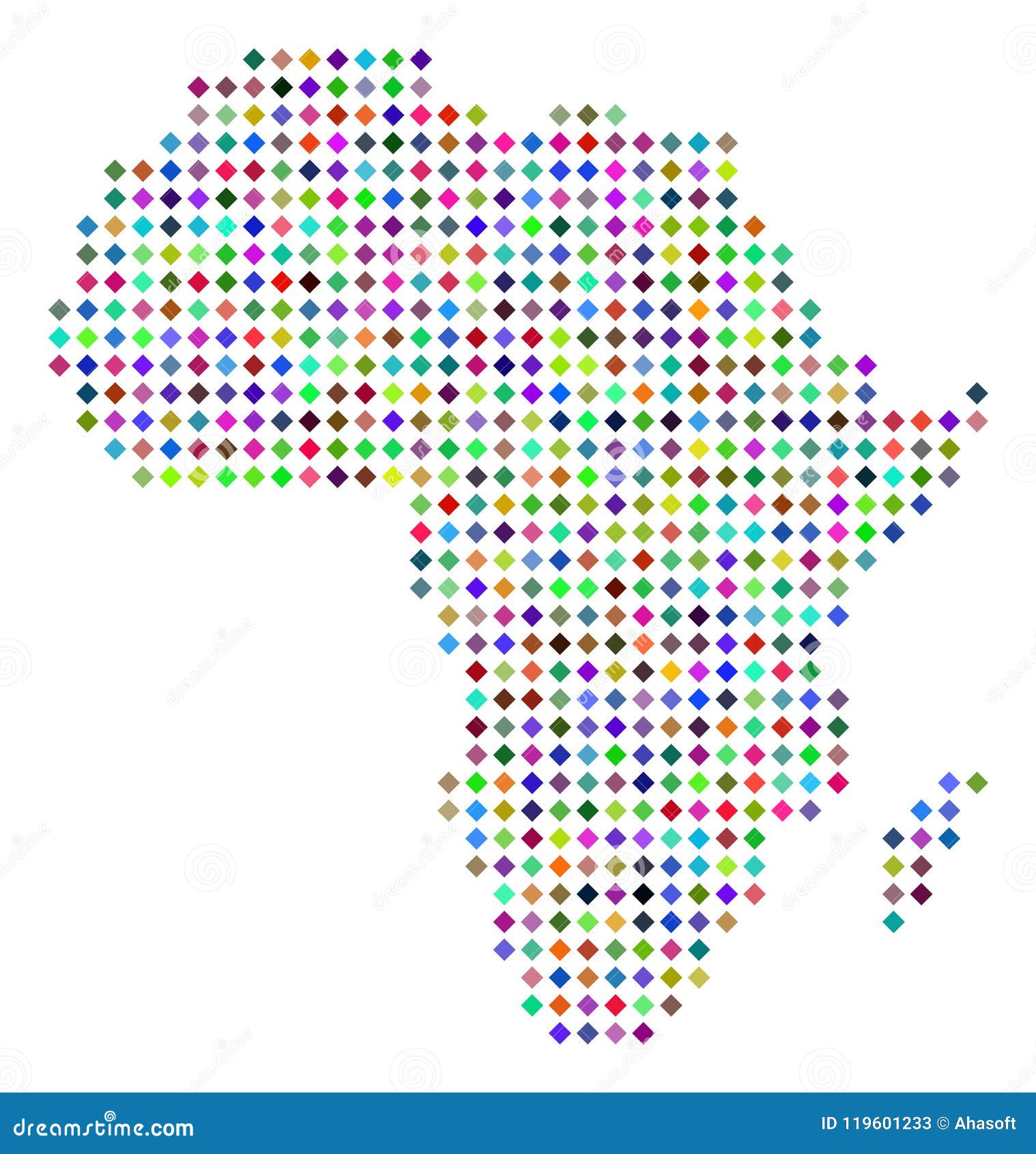 Multicolored Dot Africa Map Stock Vector - Illustration of pattern ...