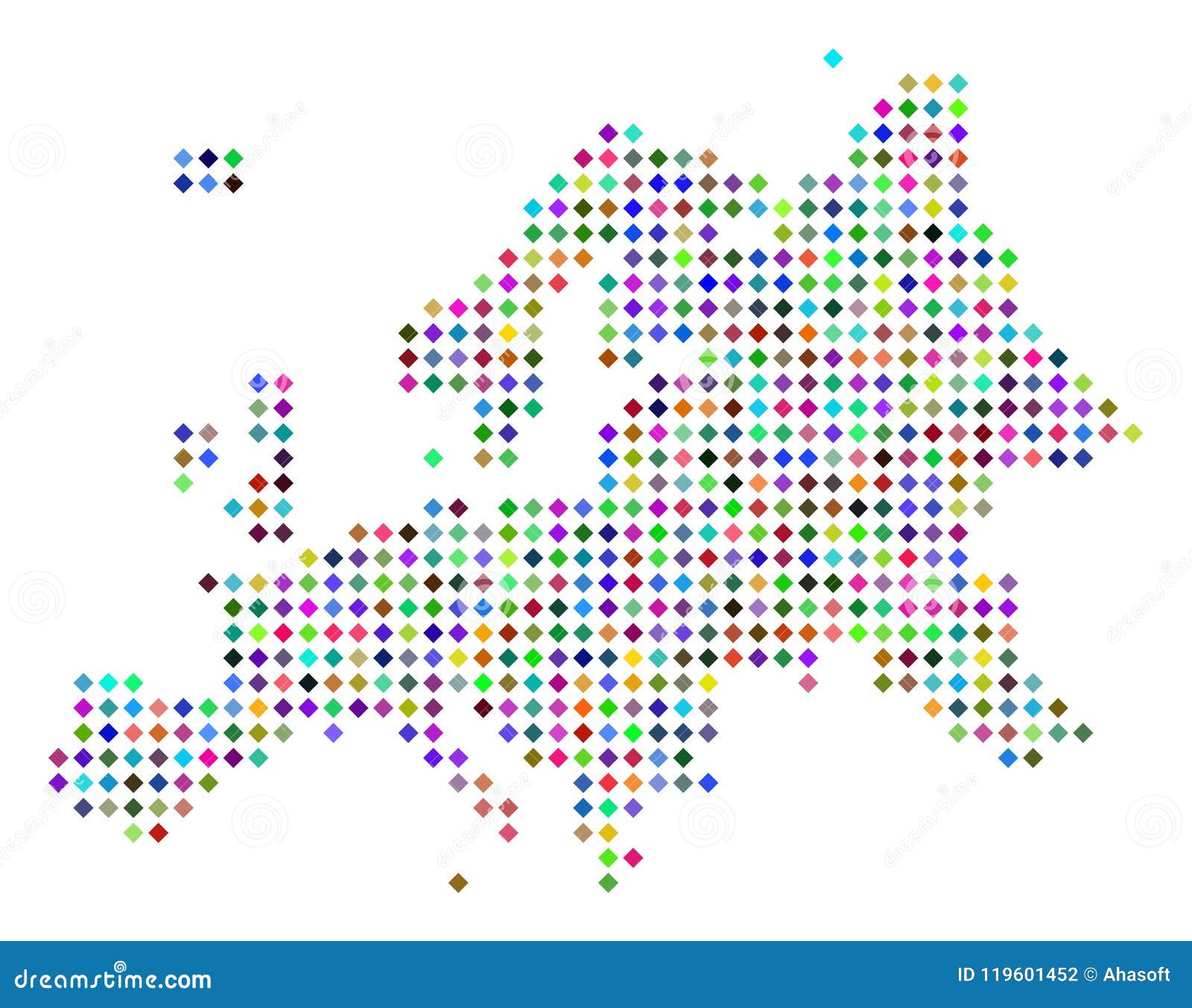 Multi Colored Dot Europe Map Stock Vector - Illustration of mosaic ...
