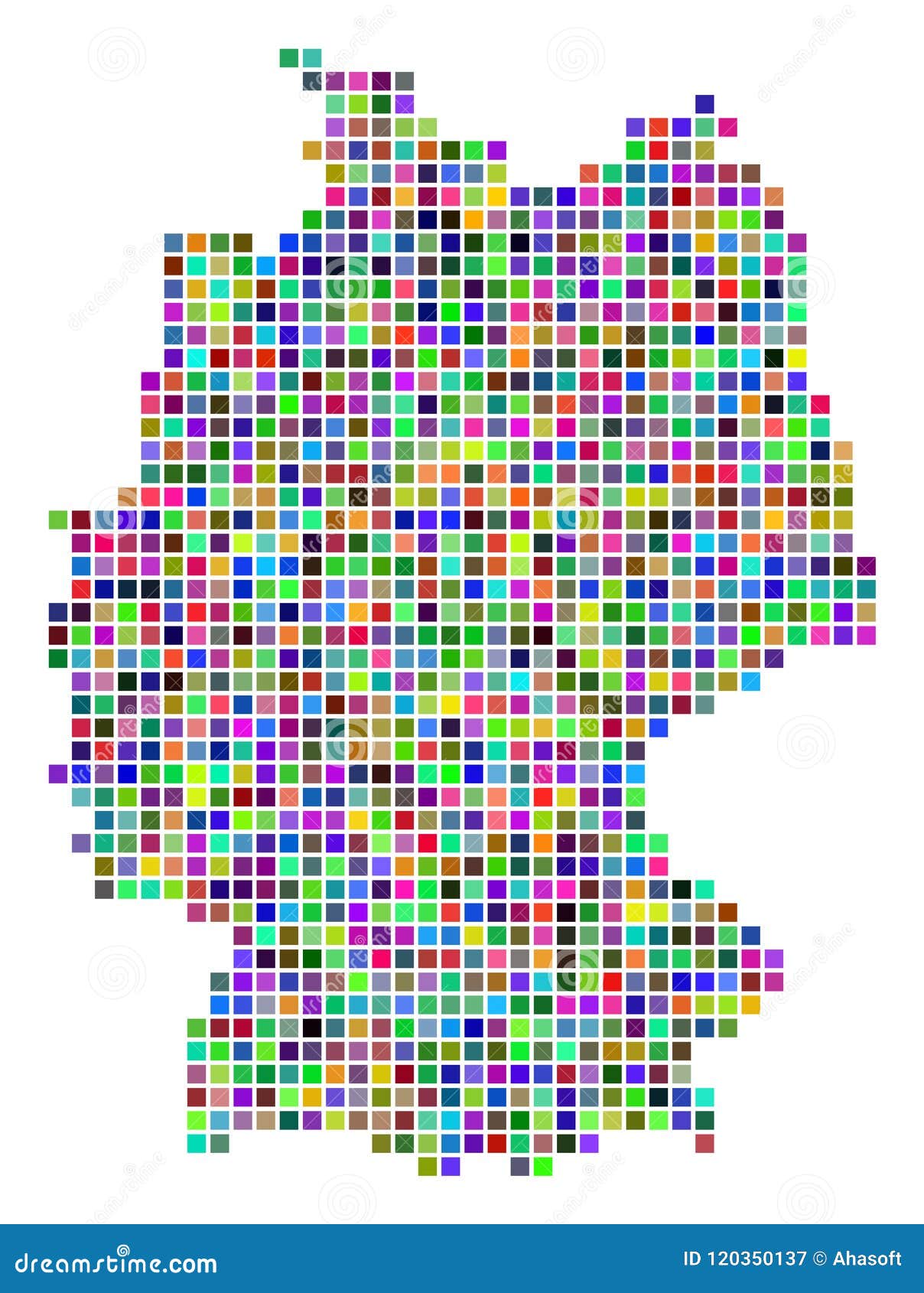 Multi Colored Dot Germany Map Stock Vector - Illustration of pixel ...