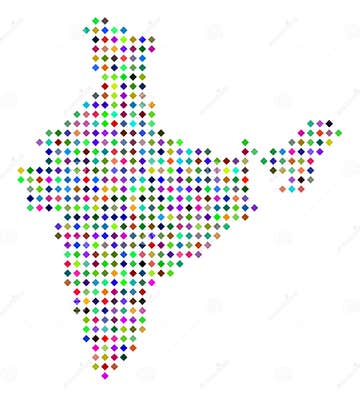 Multicolored Dot India Map stock vector. Illustration of composed ...