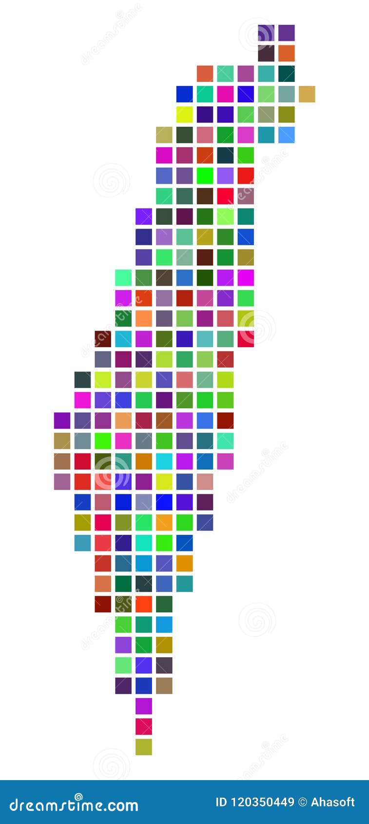 Multi Colored Dot Israel Map Stock Vector - Illustration of composition ...