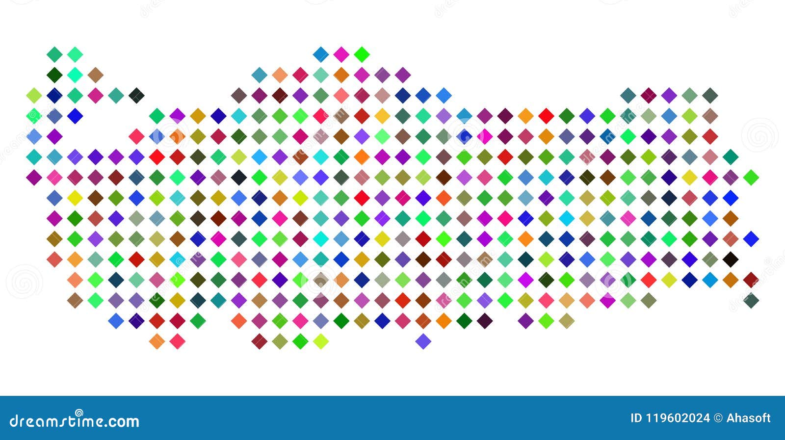 Multicolored Dot Turkey Map Stock Vector - Illustration of national ...
