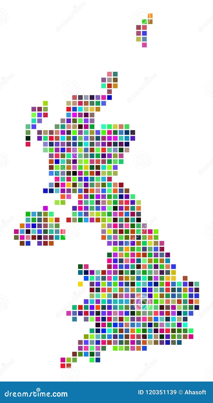 Multicolored Dot United Kingdom Map Stock Vector - Illustration of ...
